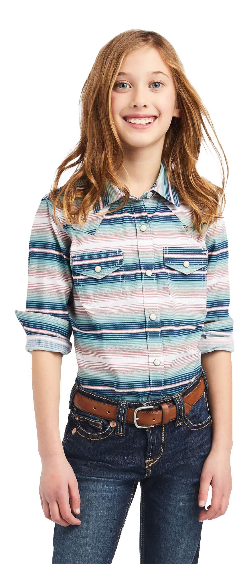 Ariat R.E.A.L. Downstream Button-Down Long-Sleeve Shirt for Girls ...